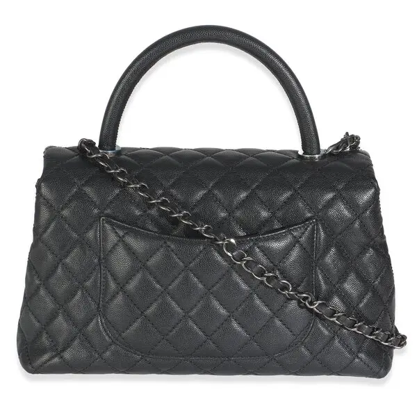 Chanel Quilted Caviar Coco Top Handle Bag