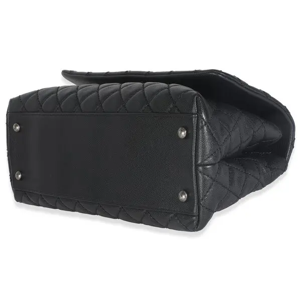 Chanel Quilted Caviar Coco Top Handle Bag