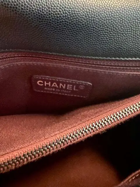 Chanel Quilted Caviar Coco Top Handle Bag