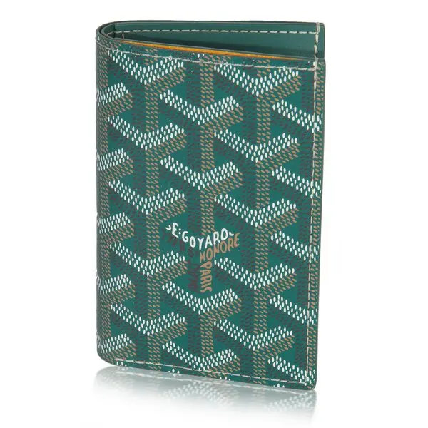 Goyard Goyardine Canvas Saint Pierre Card Holder - Green