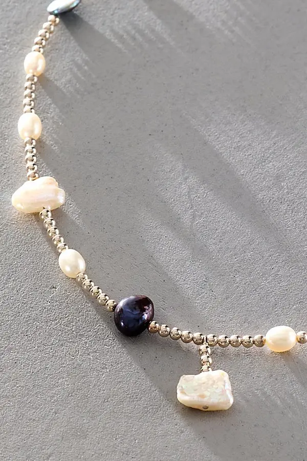 ATMA PREMA Pearl And Sterling Chain Necklace