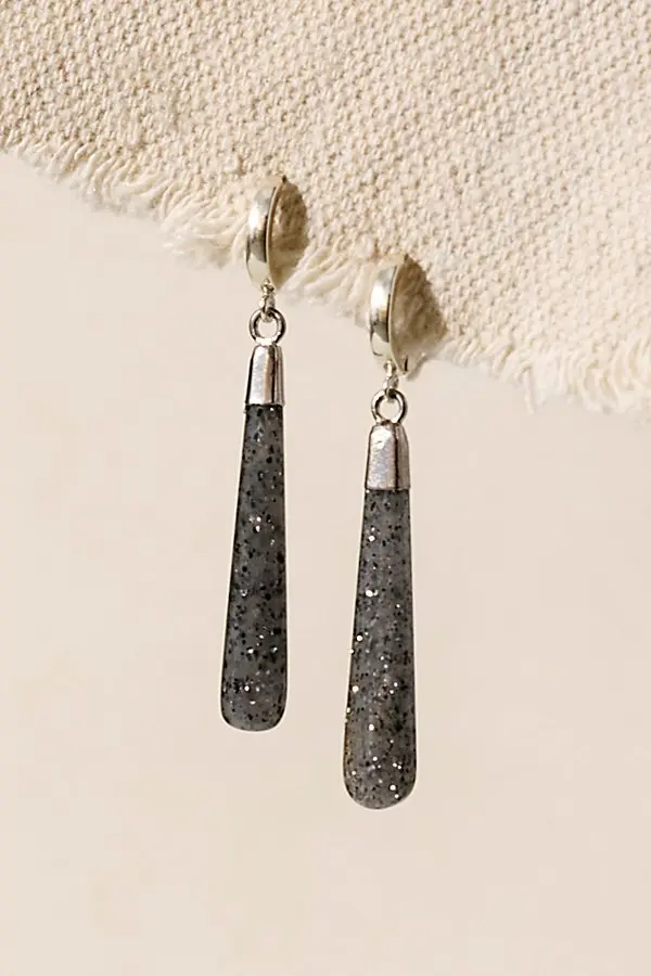 RACHEL PFEFFER Sterling Silver Drop Earrings - Black