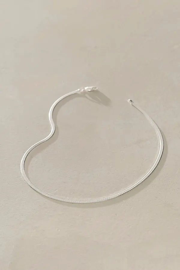 OXB JEWELRY Sterling Herringbone Necklace - Silver