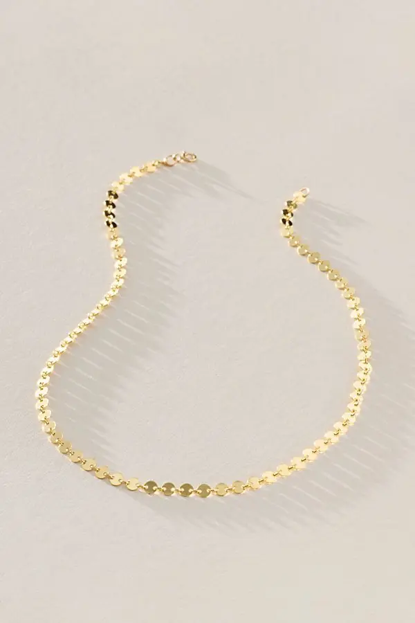 OXB JEWELRY Filled Disco Chain Necklace - Gold