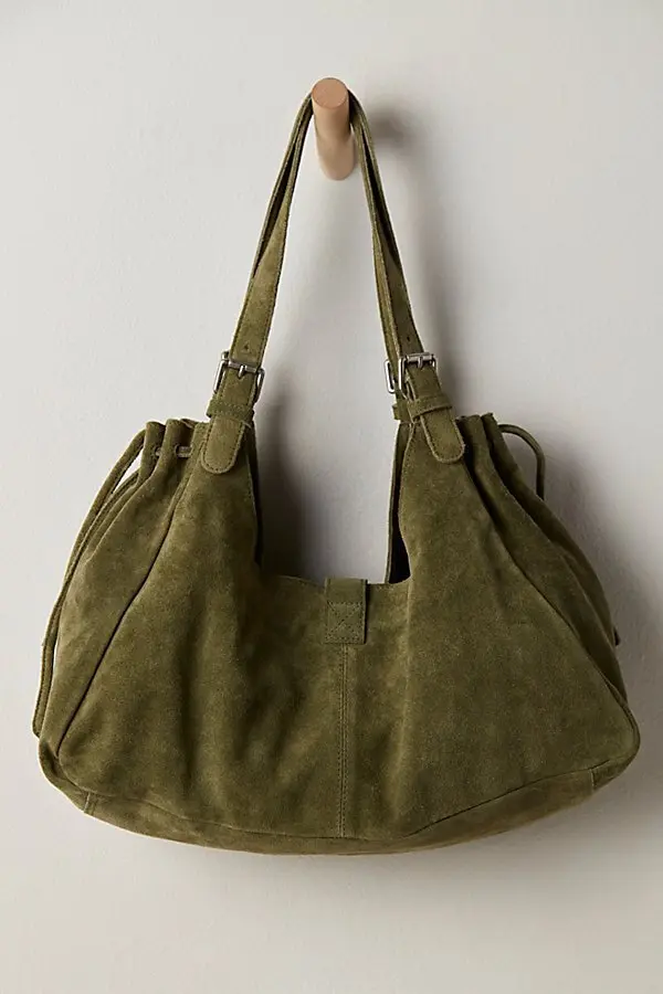 Free People Serena Cinched Shoulder Bag - Olive