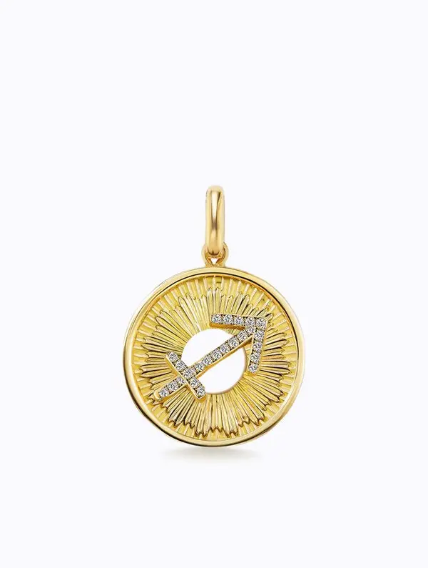 BRIONY RAYMOND Aurora Zodiac Medallion - 18 Karat Yellow Gold
