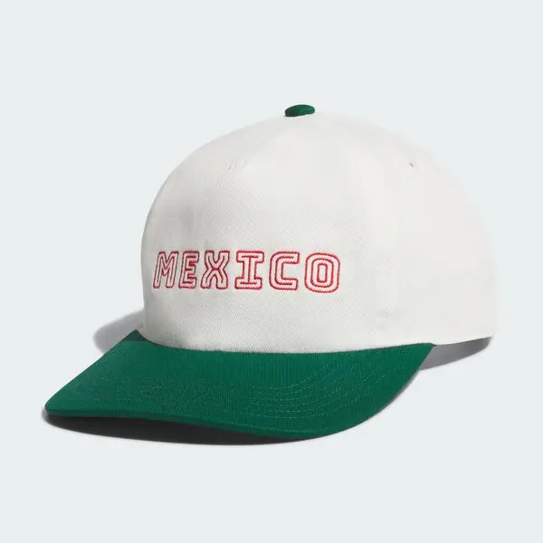 Adidas Mexico Tournament Cap - Off White / Team Dark Green / Scarlet