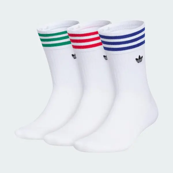 Adidas Originals Roller 4.0 3-pack Crew Socks - White / Bold Green / Blue