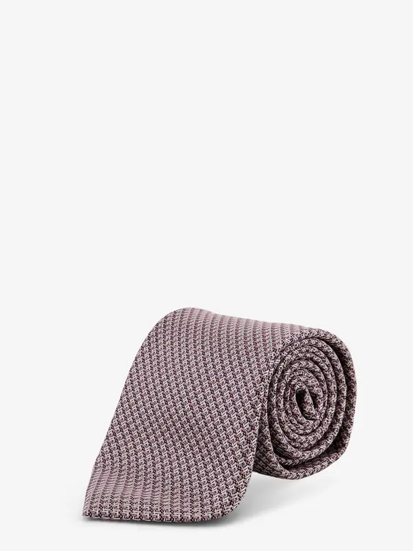 TOM FORD Silk Micro-pattern Neck Tie - Pink