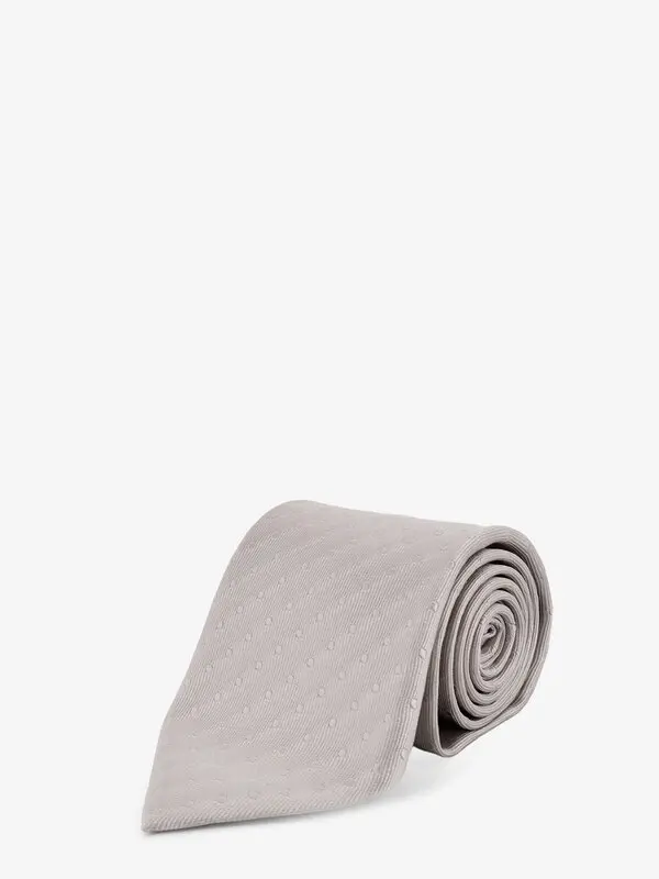 TOM FORD Silk Micro-pattern Neck Tie - Grey
