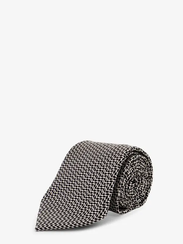 TOM FORD Silk Micro-pattern Tie - Black
