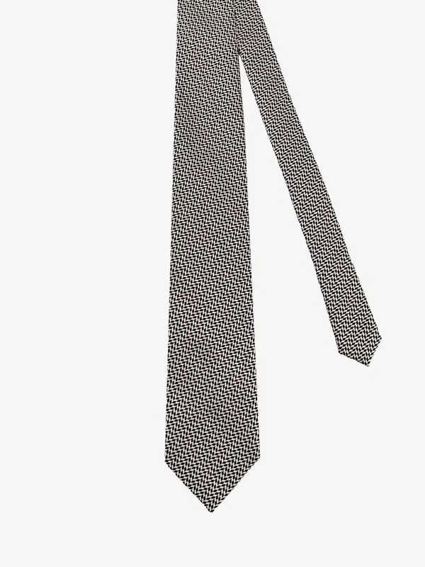 TOM FORD Silk Micro-pattern Tie - Black