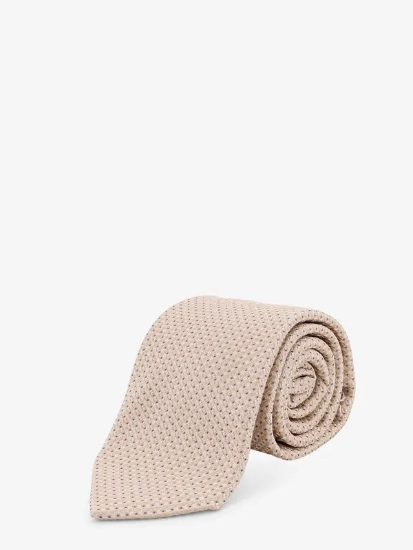 NUGNES 1920 Silk Tie - Beige