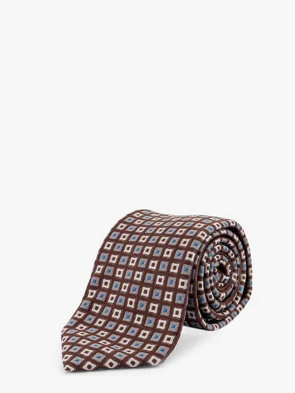 NUGNES 1920 Silk Neck Tie - Brown