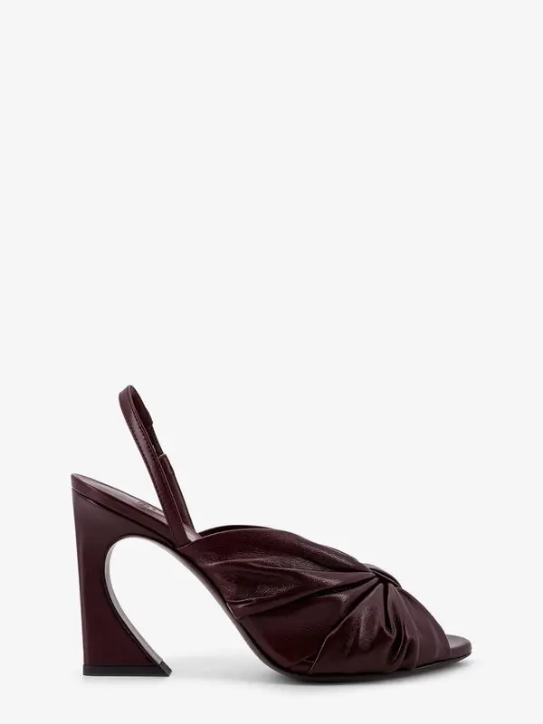 Fendi Arco Leather Slingback Heels