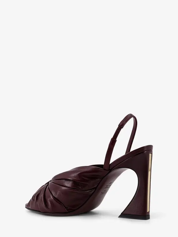 Fendi Arco Leather Slingback Heels
