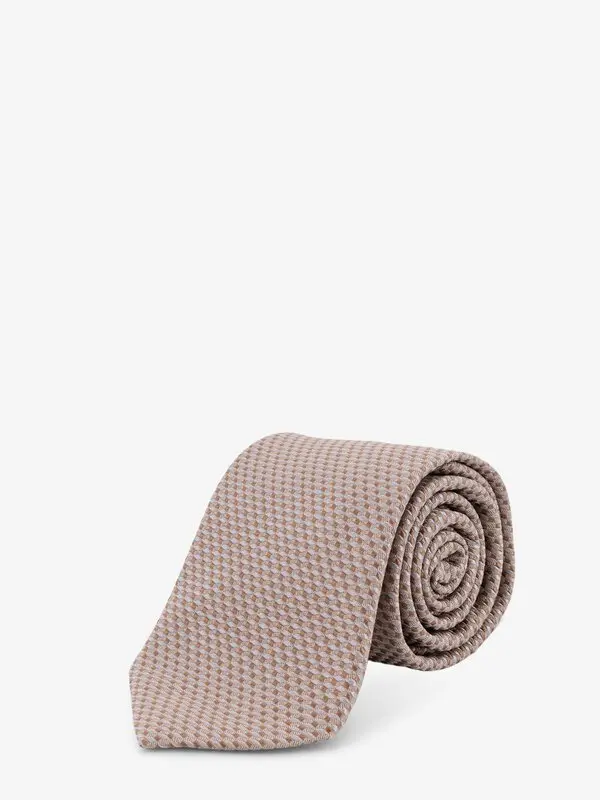 NUGNES 1920 Silk Neck Tie - Beige