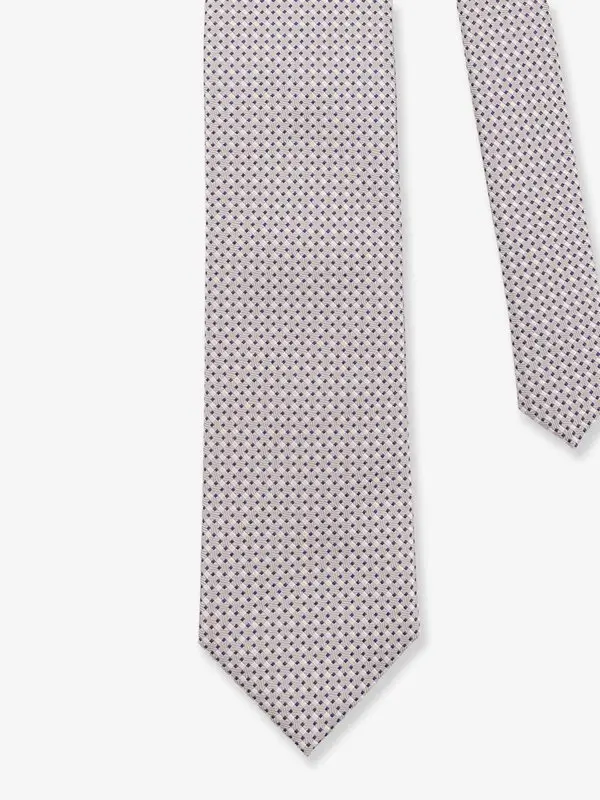 NUGNES 1920 Silk Neck Tie - Grey