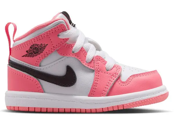 JORDAN 1 Mid Sneakers - Pink Gaze/white/black