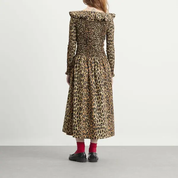 DAMSON MADDER Harper Shirred Midi Dress