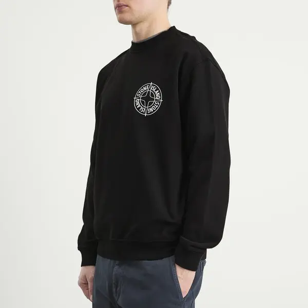 Stone Island Outline Compass Crew Neck Sweatshirt