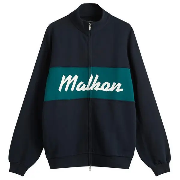 MALBON University Double Zip Sweatshirt - Navy