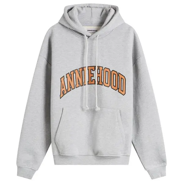 ANNIE HOOD College Arch Hoodie - Marl Grey