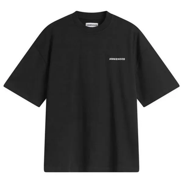 ANNIE HOOD Mini Logo T-shirt - Black