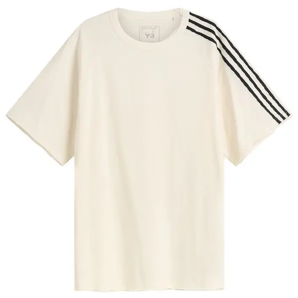 Y3 Distressed Short Sleeve T-shirt - Beige