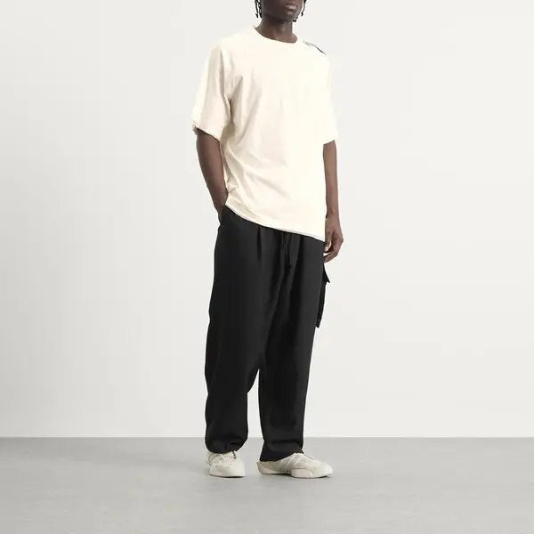 Y3 Distressed Short Sleeve T-shirt - Beige