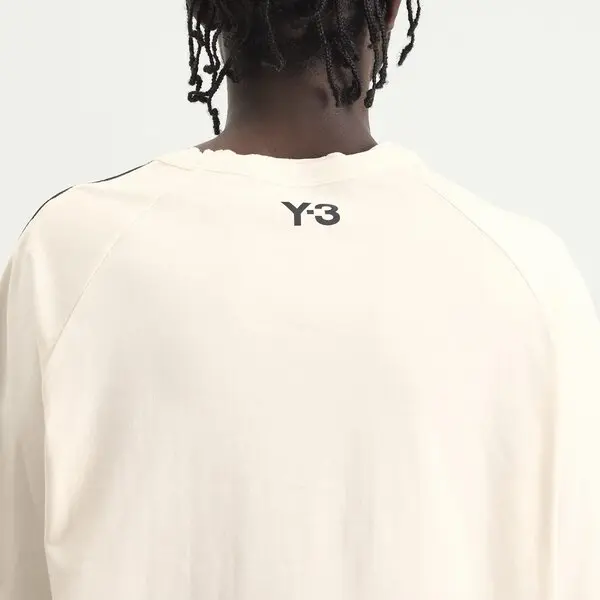 Y3 Distressed Short Sleeve T-shirt - Beige
