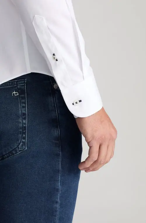 UNTUCKIT Las Cases Wrinkle Resistant Button-up Shirt - White
