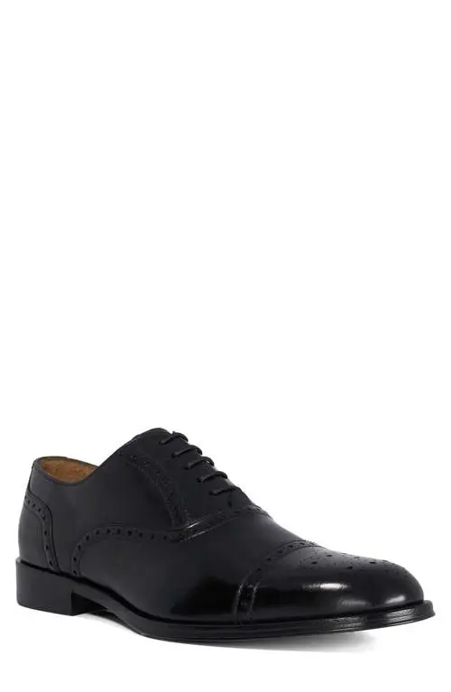 Dune London Soldier's Cap-toe Wingtip Oxford - Black
