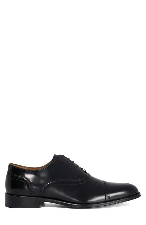 Dune London Soldier's Cap-toe Wingtip Oxford - Black