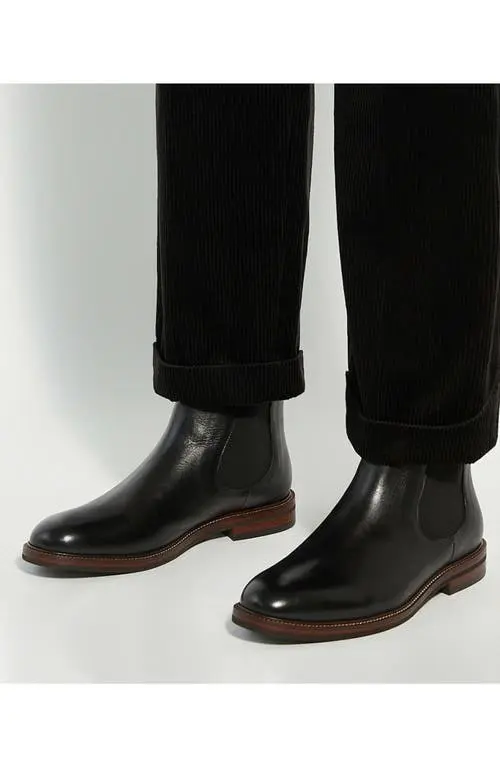 Dune London Maisen Plain Toe Chelsea Boot - Black