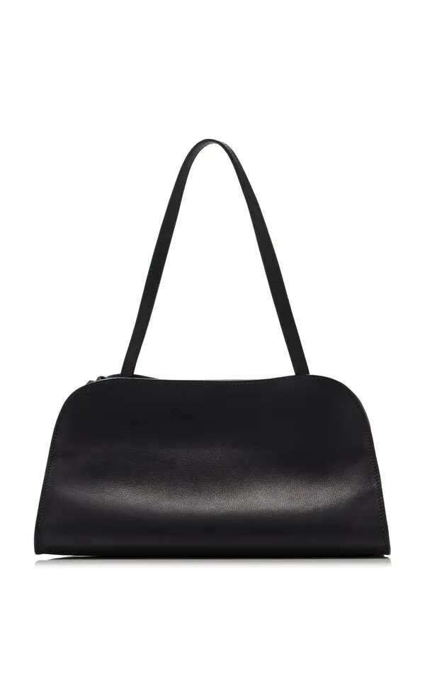 THE ROW Peggy Leather Clutch - Black