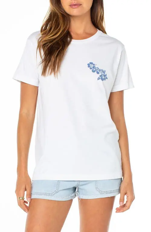 Roxy Hibiscus Graphic T-shirt - Cloud Dancer