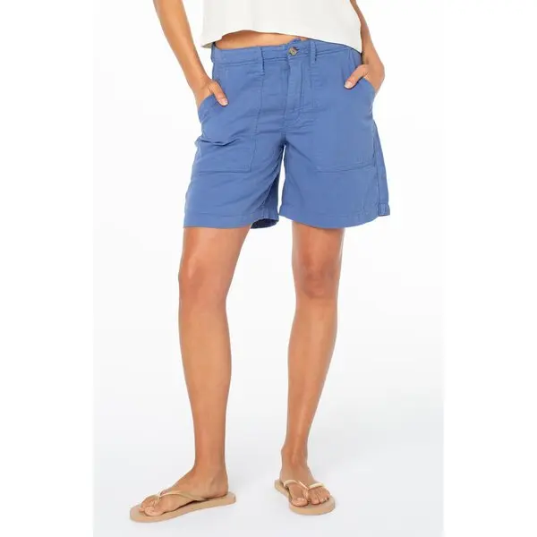 Roxy Hawaii Harbor Cotton Shorts - Blue Horizon