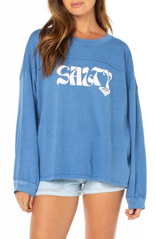 Roxy Changing Tides Sweatshirt - Blue Horizon