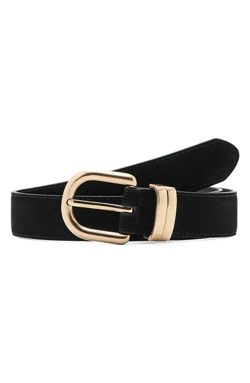 Mango Suede Belt - Black