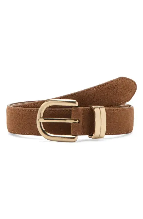 Mango Suede Belt - Brown