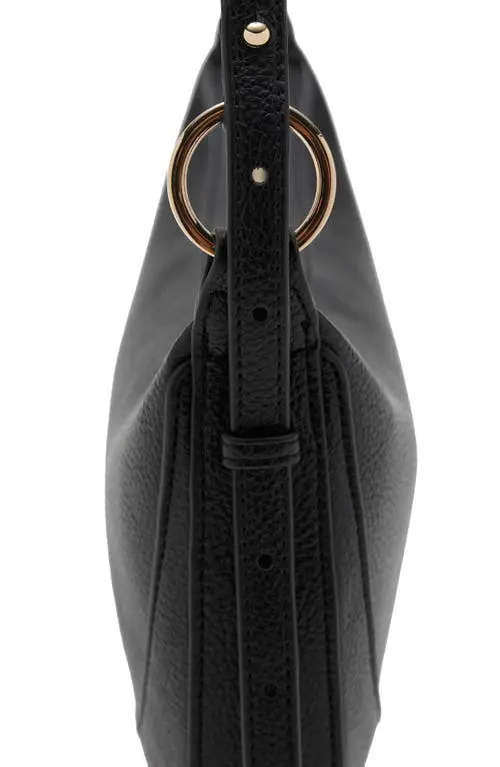 Mango Oval Faux Shoulder Bag - Black