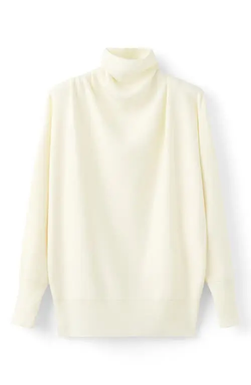 Mango Ruched Turtleneck Sweater