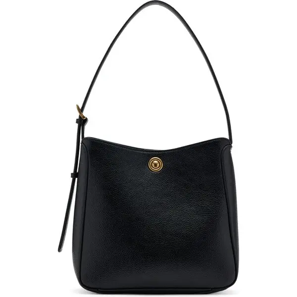 Mango Medium Faux Leather Bucket Bag - Black