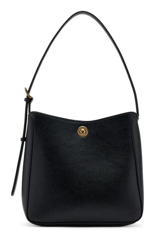 Mango Medium Faux Leather Bucket Bag - Black