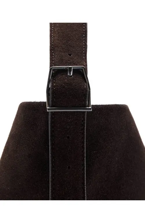 Mango Large Suede Bucket Bag