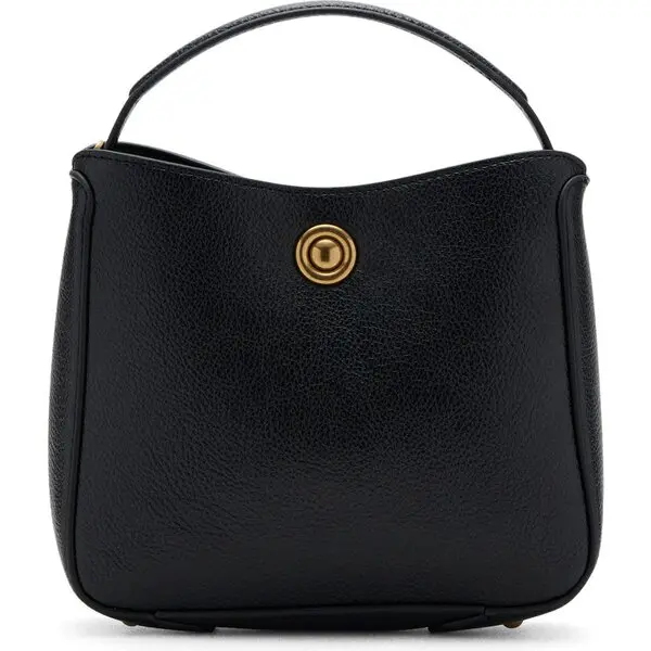 Mango Small Crossbody Bucket Bag - Black