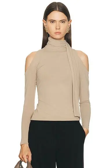 MIMCHIK Jean Scarf Top - Dune