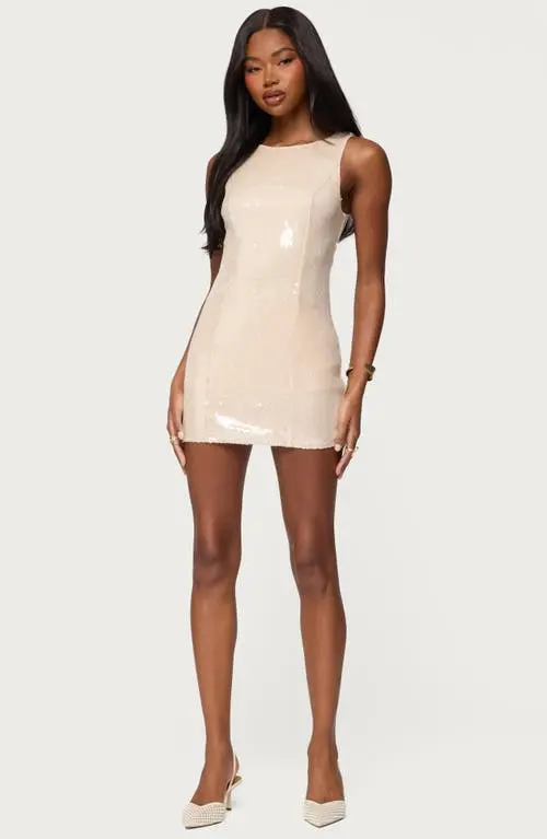 EDIKTED Sequin Sleeveless Mini Dress