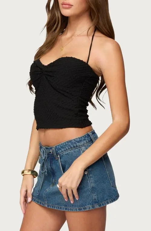 EDIKTED Zoee Halter Top - Black